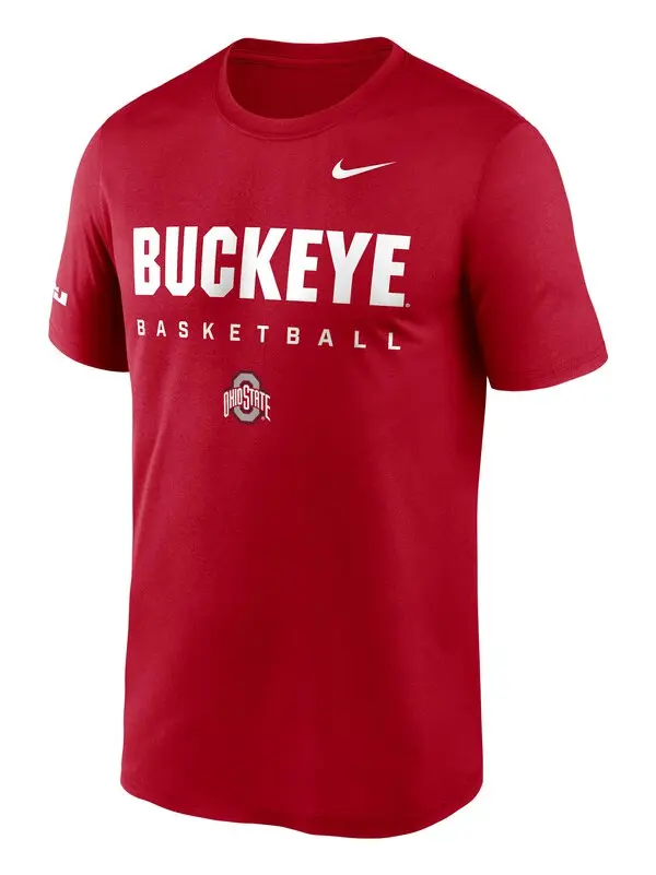 Nike Ohio State Courtside Basketball Legend Dri-fit College T-shirt - Red