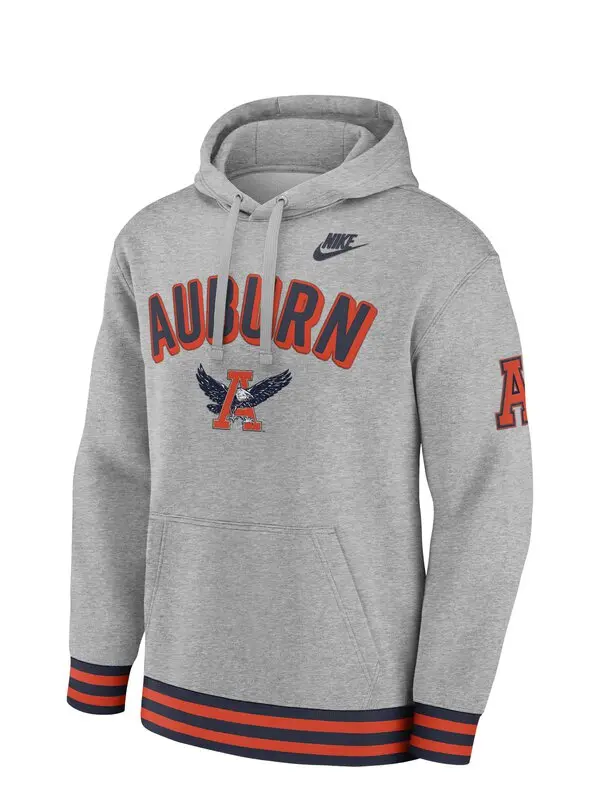 Nike Auburn Legacy Retro College Pullover Hoodie - Grey
