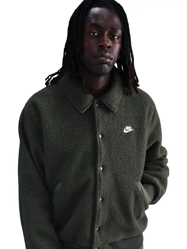 Nike Sportswear Club High-pile Fleece Coaches Jacket - Green