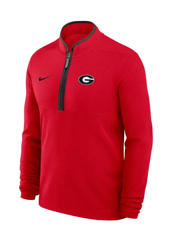 Nike Georgia Victory Dri-fit College 1/2-zip Long-sleeve Top - Red