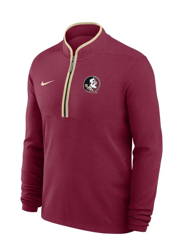 Nike Florida State Victory Dri-fit College 1/2-zip Long-sleeve Top - Red