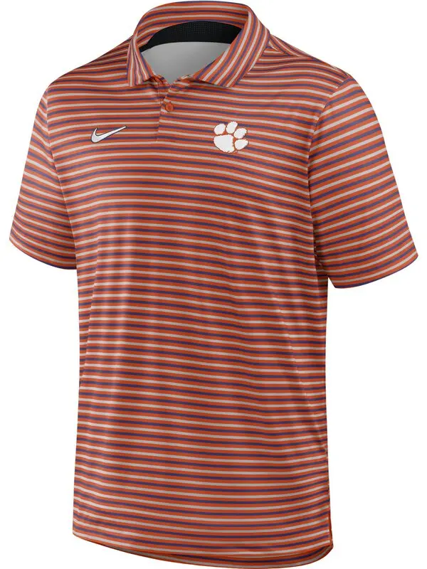 Nike Clemson Tour Stripe Dri-fit College Polo - Orange