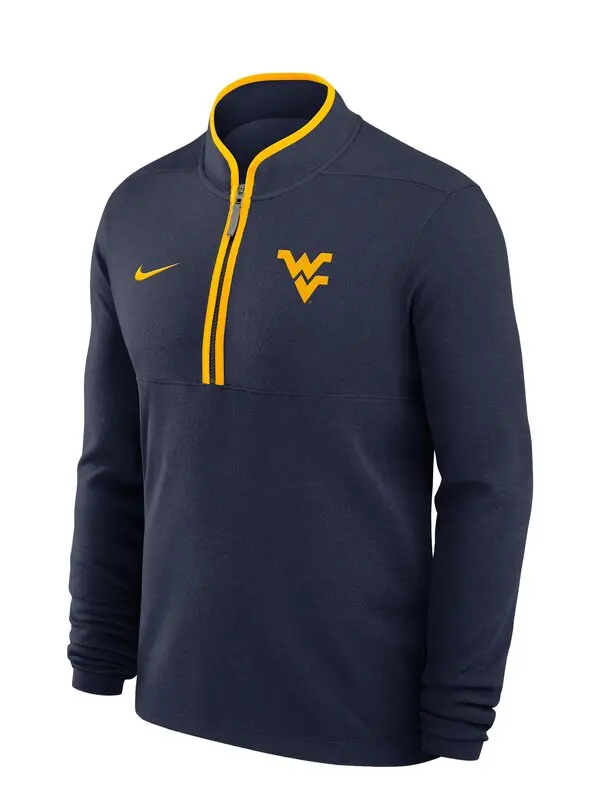 Nike West Virginia Victory Dri-fit College 1/2-zip Long-sleeve Top - Blue