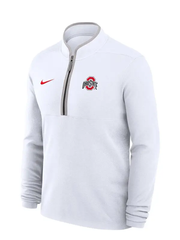 Nike Ohio State Victory Dri-fit College 1/2-zip Long-sleeve Top - White