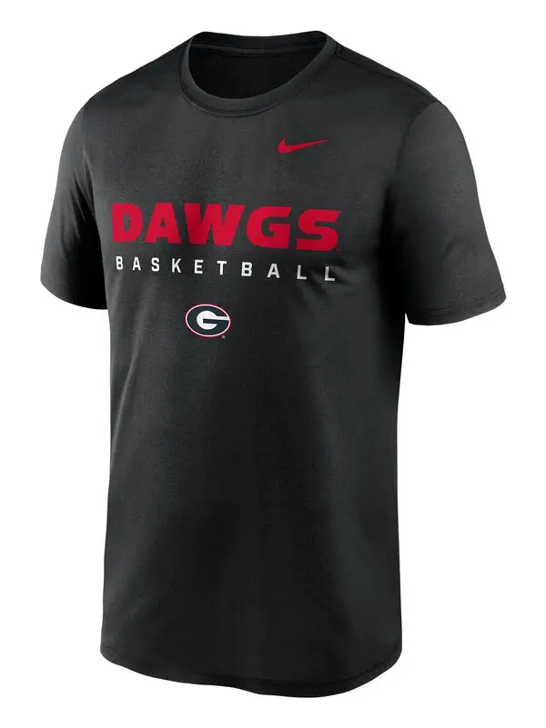 Nike Georgia Courtside Basketball Legend Dri-fit College T-shirt - Black