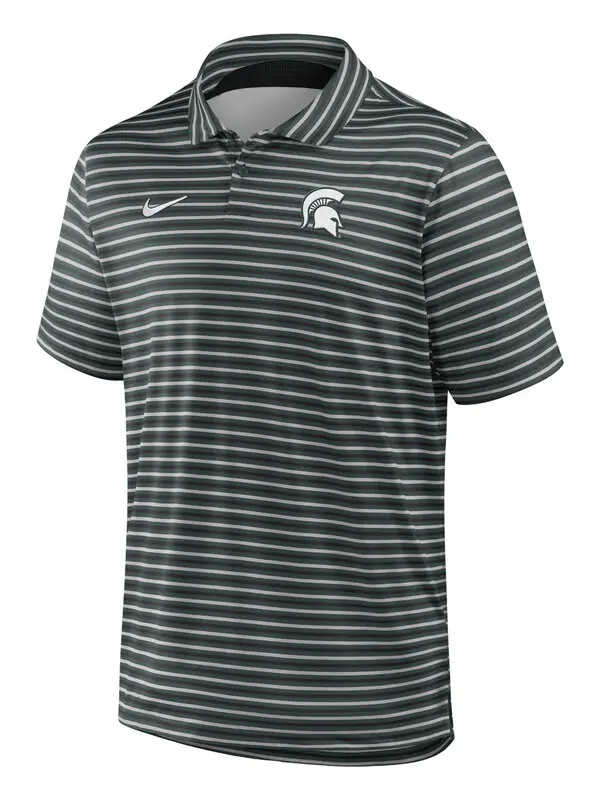 Nike Michigan State Tour Stripe Dri-fit College Polo - Green