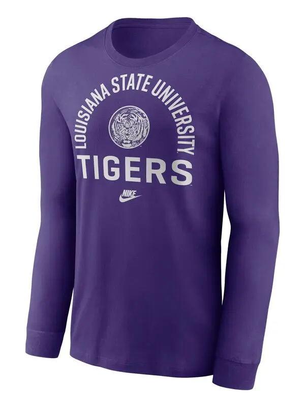 Nike Lsu Legacy Arched Logo College Long-sleeve T-shirt - Purple