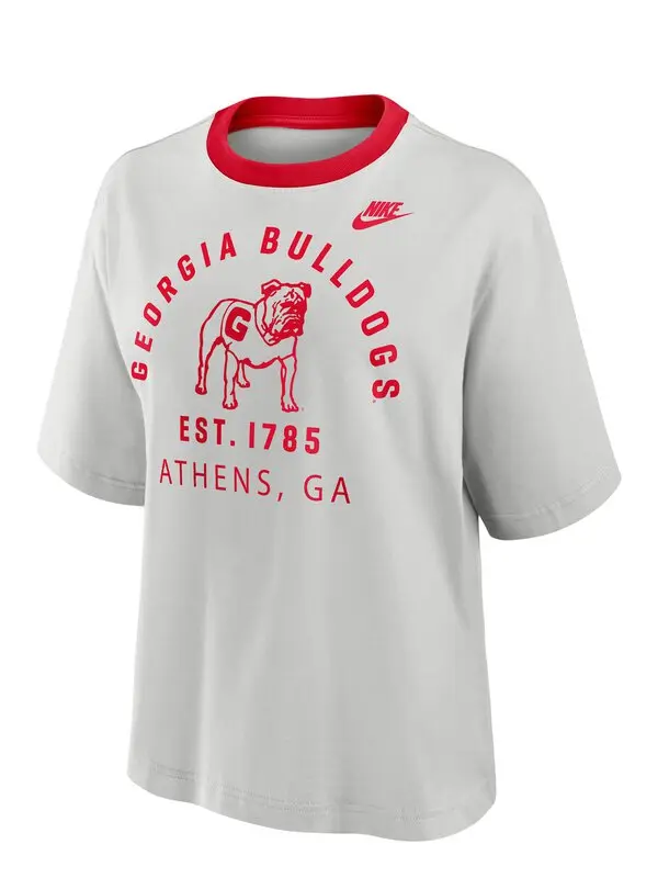 Nike Georgia Legacy Arch Script Boxy College T-shirt - Grey