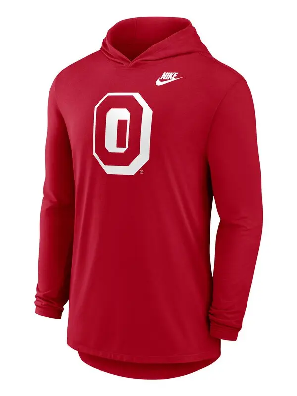 Nike Ohio State Legacy Dri-fit College Long-sleeve Hooded T-shirt - Red