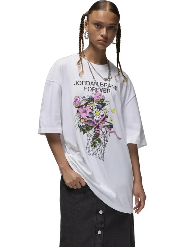 JORDAN Oversized Graphic T-shirt - White