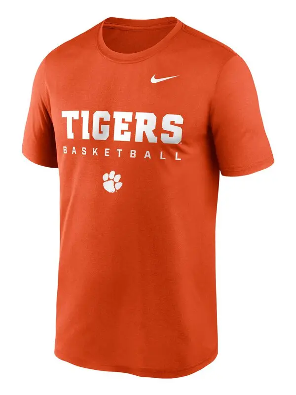 Nike Clemson Courtside Basketball Legend Dri-fit College T-shirt - Orange