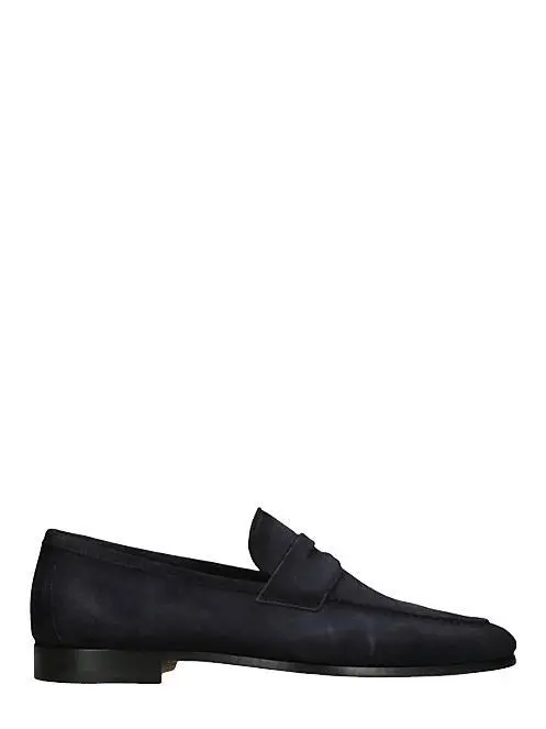 Magnanni Diezma Suede Penny Loafers - Navy