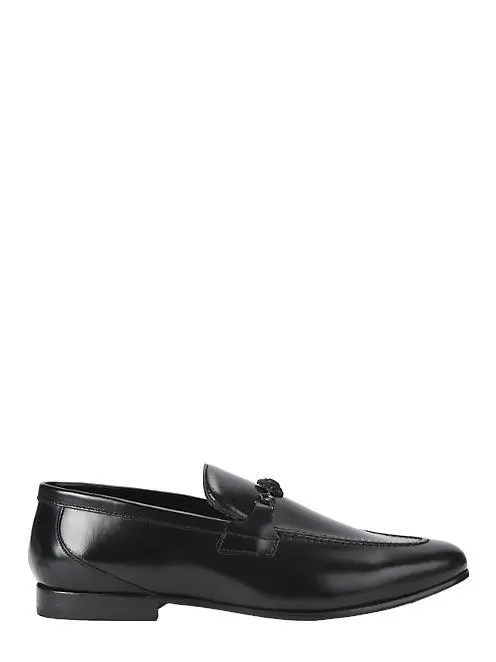 Kurt Geiger Alton Brush-off Leather Loafers - Black