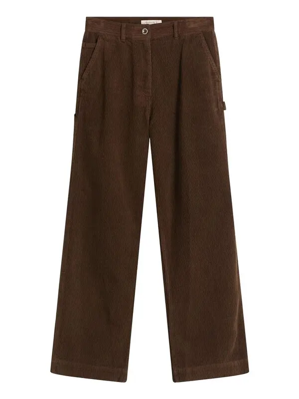NOTHING WRITTEN Corduroy Carpenter Pants - Dark Brown