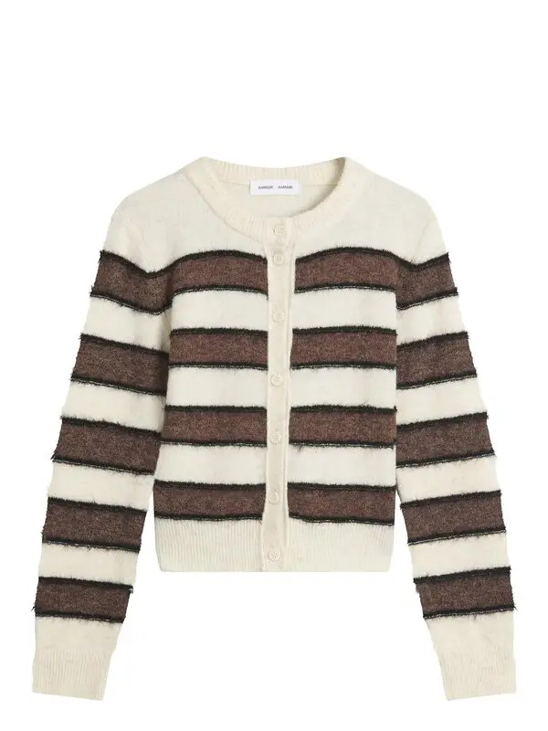 SAMSØE SAMSØE Sacian Cardigan - Black Coffee Stripe