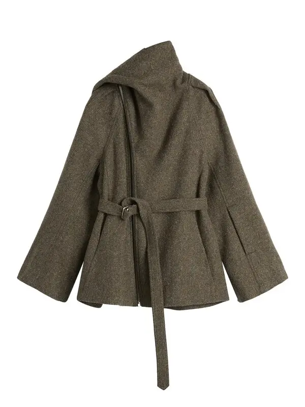 Rick Owens Flight Scarf Jacket - Bosco