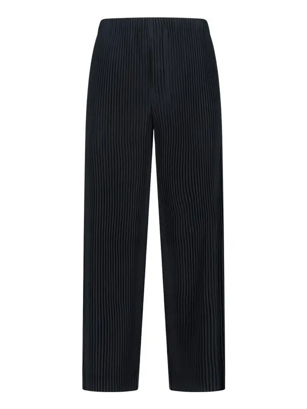 HOMME PLISSE September' Pleated Trousers - Black
