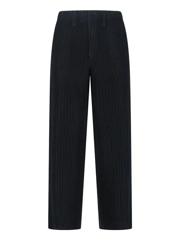 HOMME PLISSE September' Pleated Trousers - Black