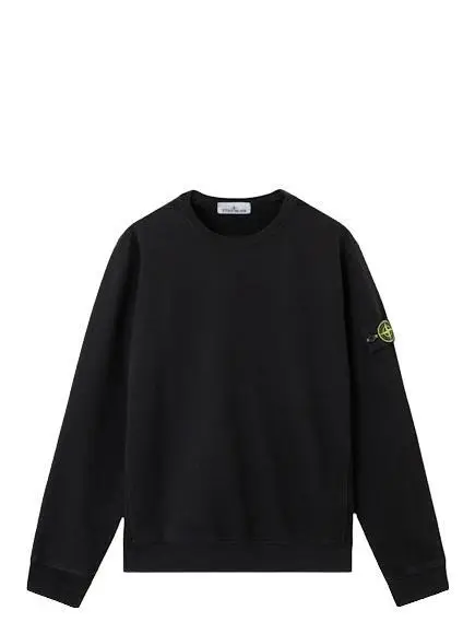Stone Island 6100028 Brushed Organic Cotton Fleece - Black