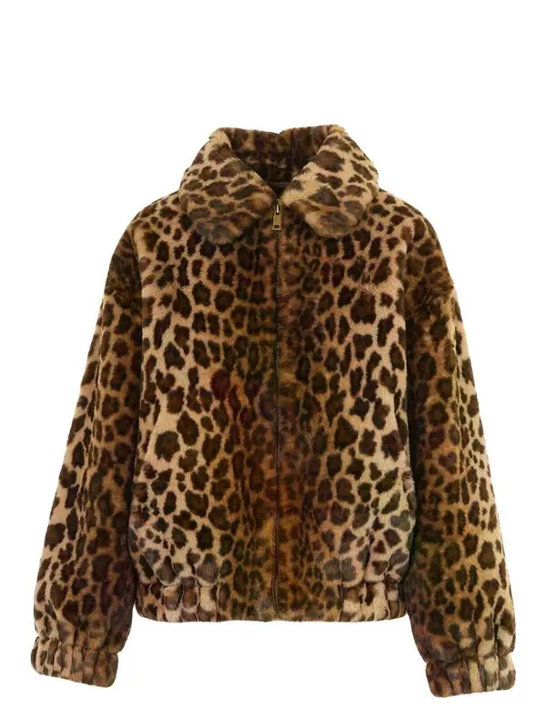 MC2 SAINT BARTH Aveline Leopard Zip Jacket - Brown