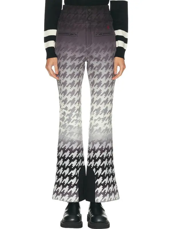 Perfect Moment Aurora Hw Faux Leather Ski Pant - Degrade B&w Houndstooth