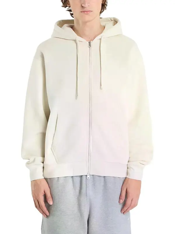 DIME Cursive Zip-up Hoodie - Neutrals
