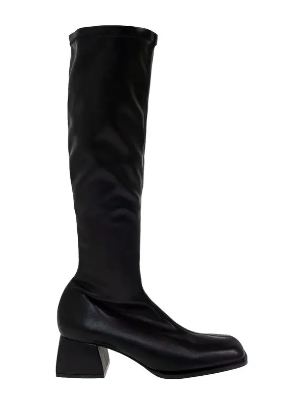 NODALETO Leather Knee-high Boots - Black