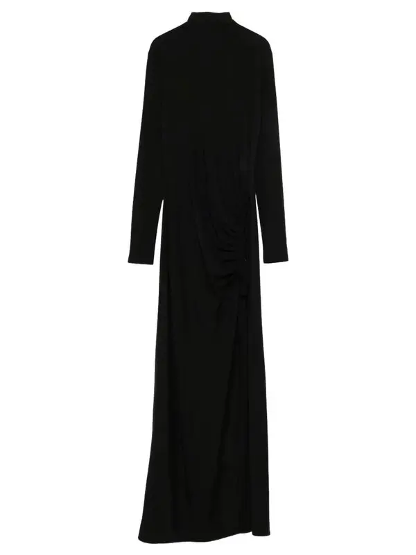MAR DE MARGARITAS Long-sleeve Maxi Dress - Black