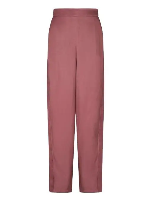 Emporio Armani Satin Trousers - Burgundy / Red