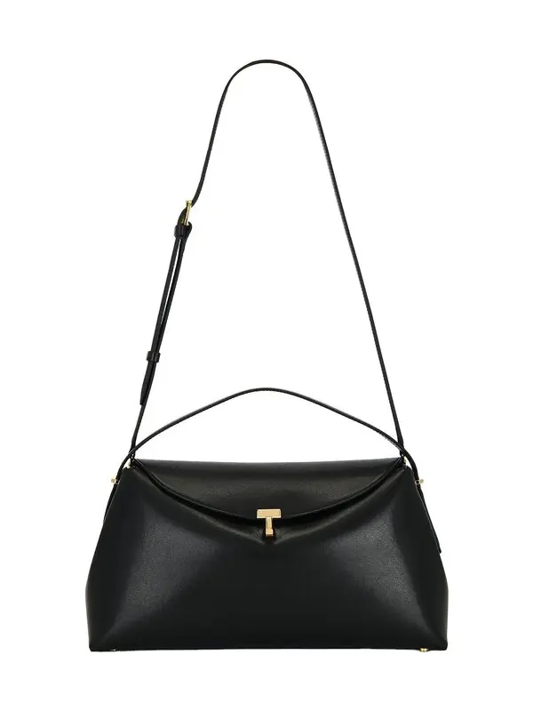 TOTEME T-lock Top Handle Bag - Black