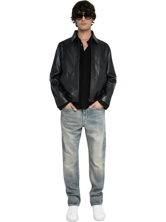 Zadig&Voltaire Loumy Leather Jacket - Black
