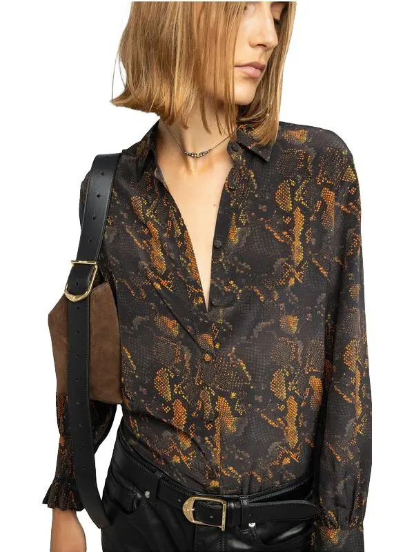 Zadig&Voltaire Printed Silk Shirt - Black