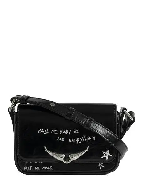Zadig&Voltaire Le Zazi Vintage Graffiti Bag - Black