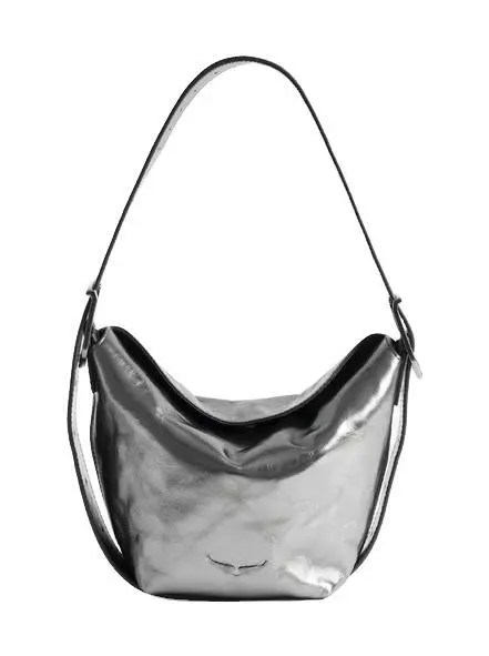 Zadig&Voltaire Baby Jane Metallic Leather Bag - Black