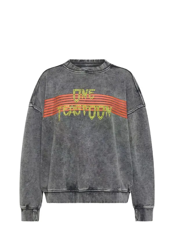 ONETEASPOON Studded Logo Sweatshirt - Grey