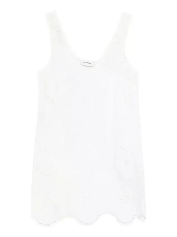 Matteau Broderie Tank Dress - White