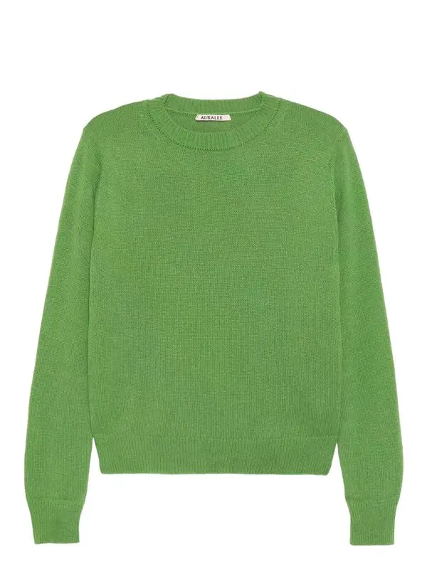 Auralee Long-sleeved Crew-neck Sweater - Green