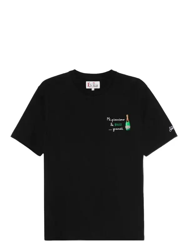MC2 SAINT BARTH Embroidered T-shirt - Black
