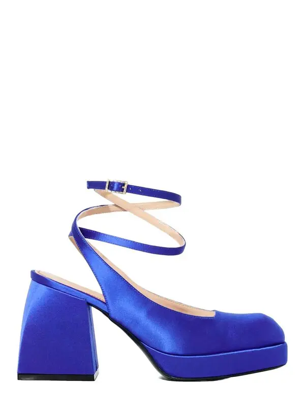 NODALETO 85mm Bulla Jones Platform Slingback Pumps - Blue
