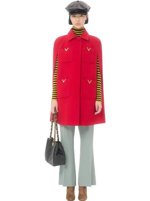 Valentino Garavani Light Diagonal Wool Flared Pants - Neutral