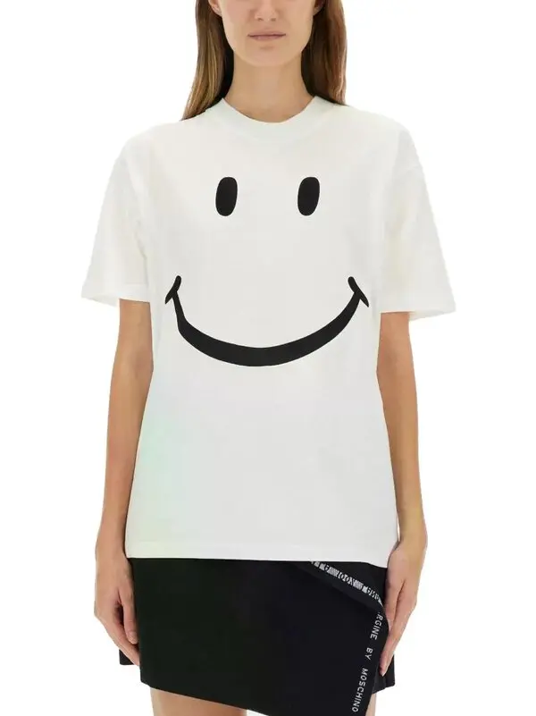 Moschino Smile-print T-shirt - White