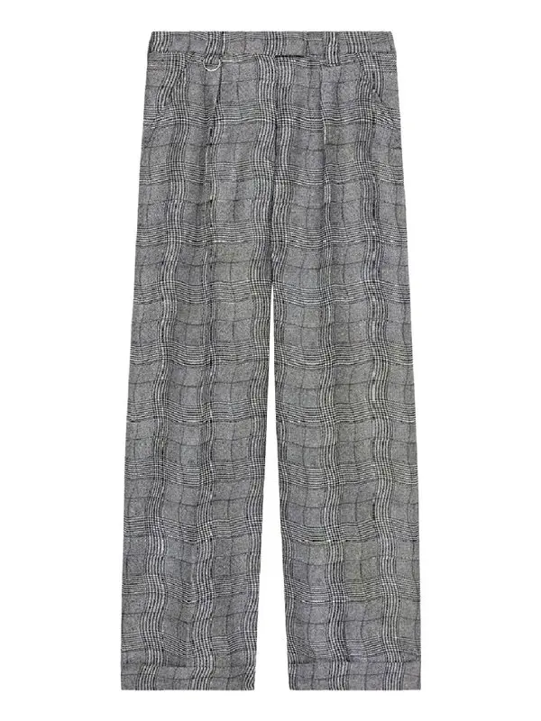 Kenzo Check Tailored Trousers - Grey