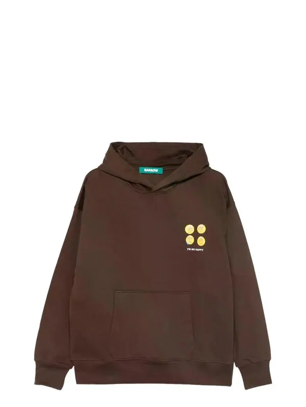 BARROW Graphic-print Hoodie - Brown