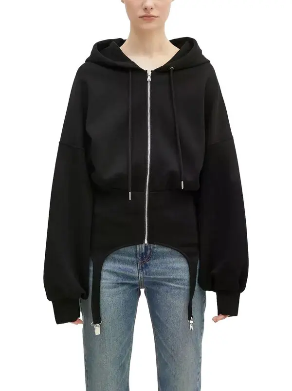 Fiorucci Hooded Zip-up Sweater - Black