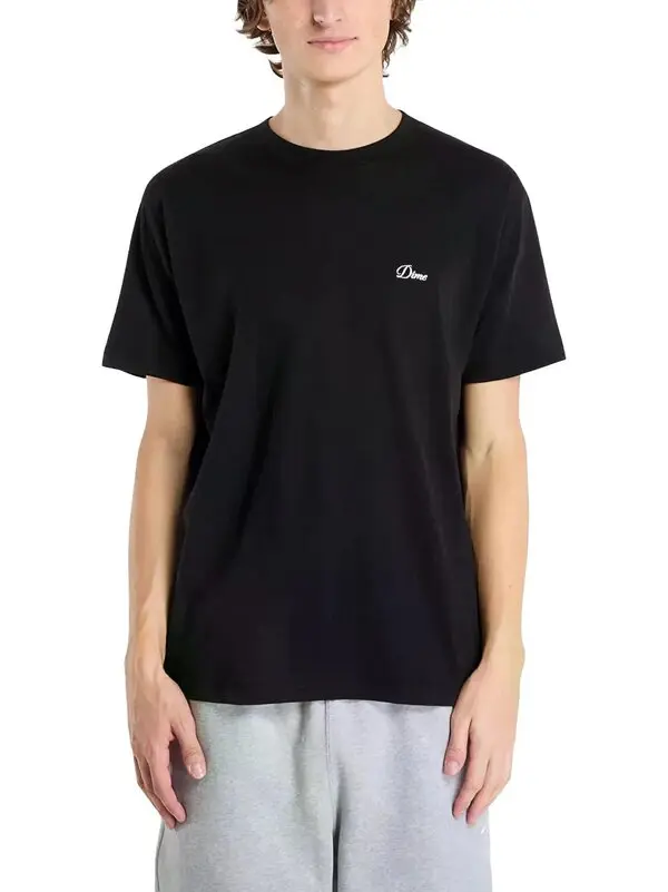 DIME Cursive-logo T-shirt - Black
