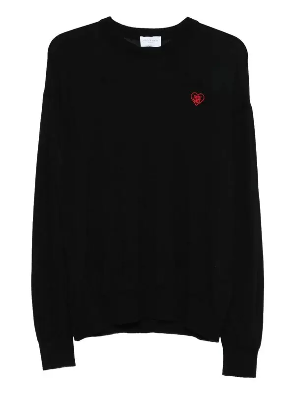 FAMILY FIRST Logo-embroidered Sweater - Black