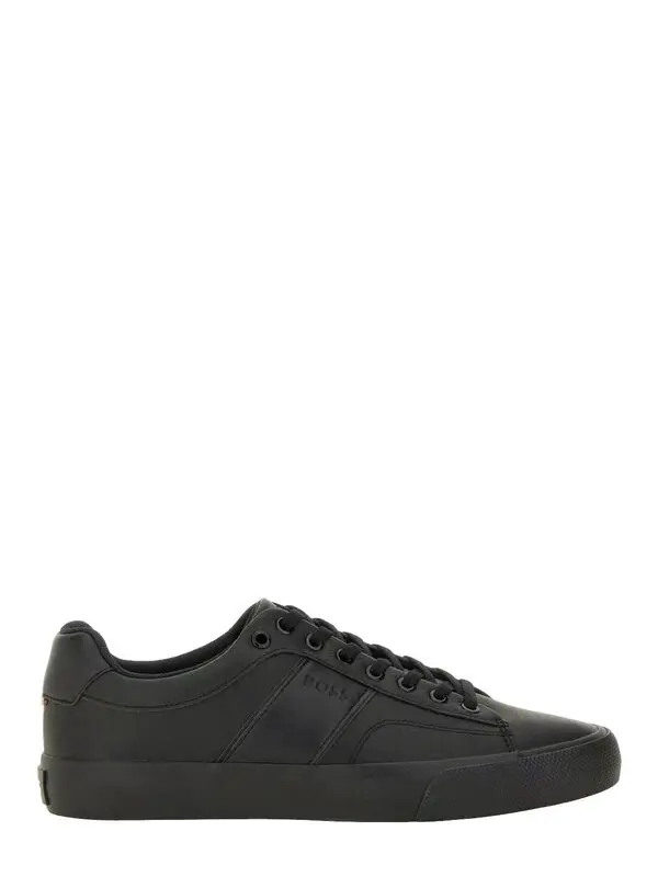 BOSS Panelled Lace-up Sneakers - Black