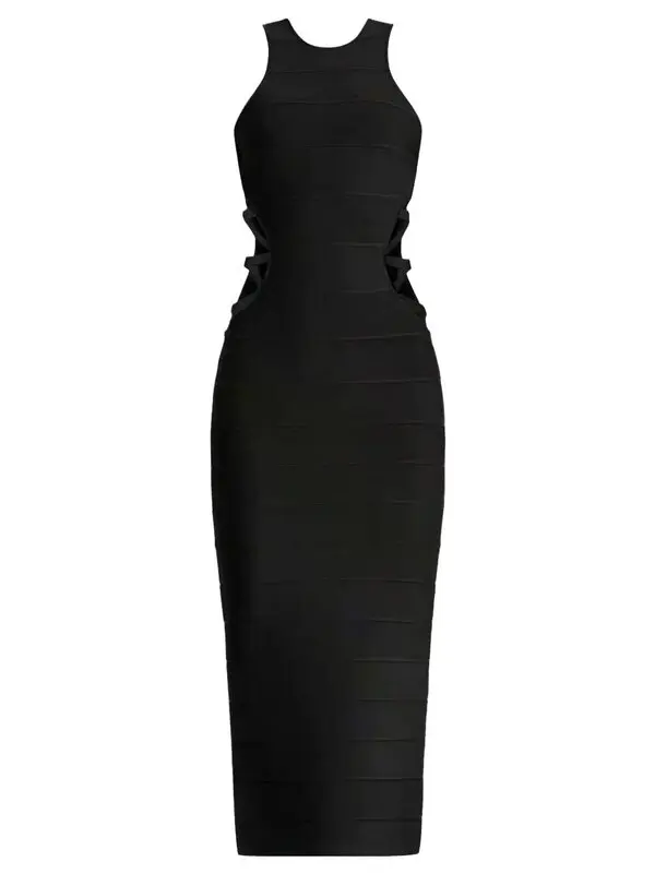 Herve Leger Bandage Cut-out Midi Dress - Black