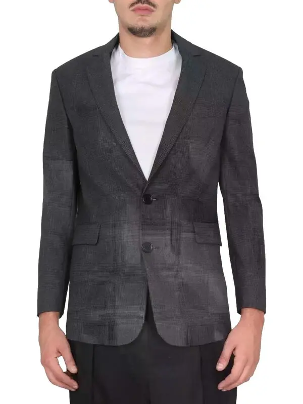 Aspesi Two-tone Single-breasted Blazer - Grey