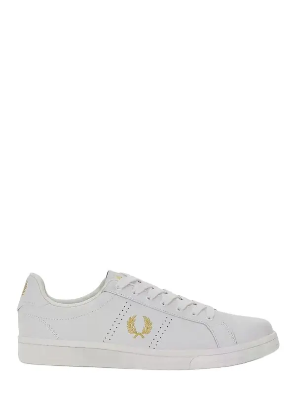 Fred Perry Perforated Logo Sneakers - White
